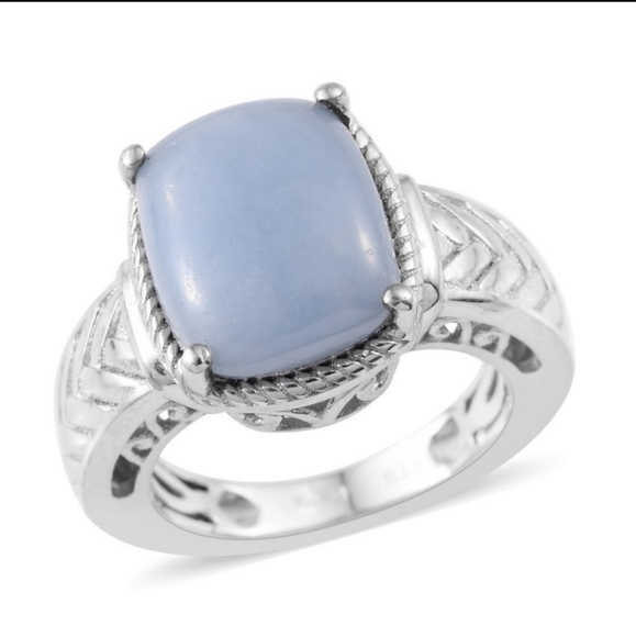 Karis | Jewelry | Sts Karis Blue Mexican Angelite Solitare Platinum ...